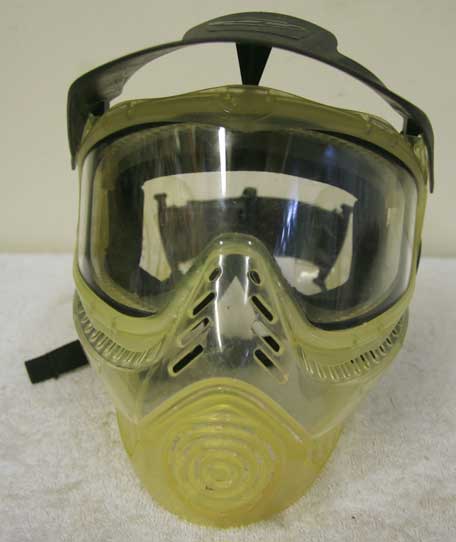 JT proteus mask in used good shape, clear/yellow, lens is good, mask is ...